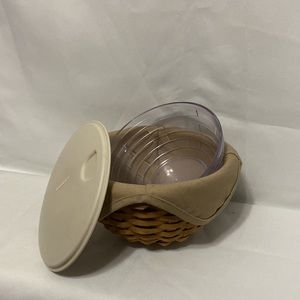 Longaberger | Accents | Vintage Longaberger Round Basket With Plastic ...
